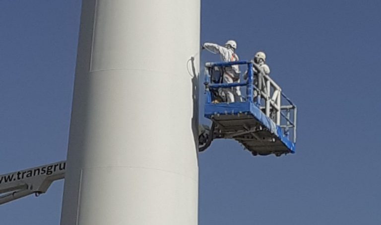 GDES executes its first turbine tower painting contract in the wind ...